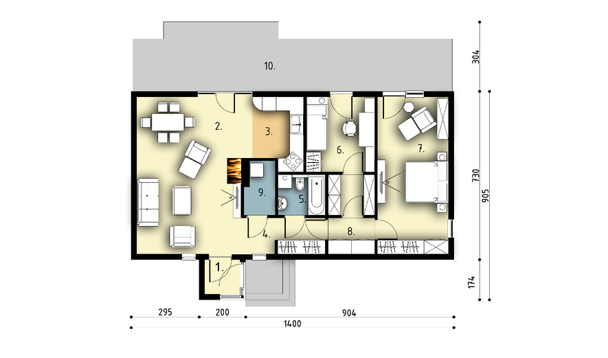 projekt domu D193 Projekt domu D193 - Dom Prosty - Murator projekty