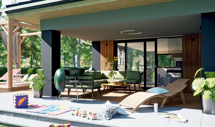 projekt domu DD1746 Aura II z garażem 1-st. [A] - Murator projekty