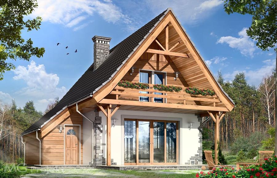 projekt domu MG0046 Chatka 2 - Murator projekty