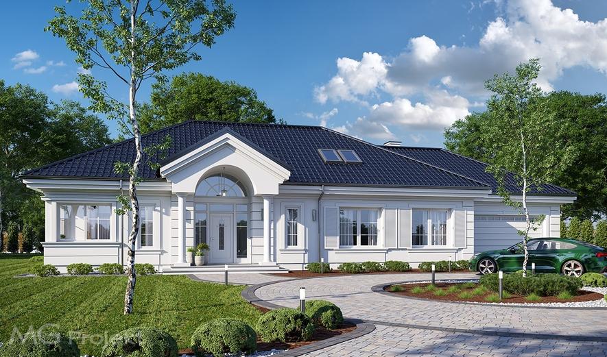 projekt domu MG0658 Willa Parkowa 8 B - Murator projekty