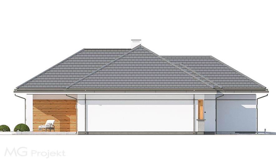 projekt domu MG0823 Willa Parterowa 2 wariant C - Murator projekty
