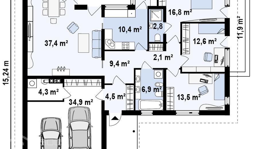 projekt domu Z144 Projekt domu Z144 - Murator projekty