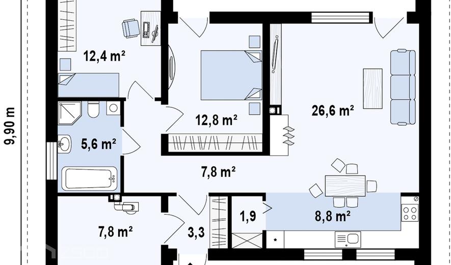 projekt domu Z261 Projekt domu Z261 - Murator projekty