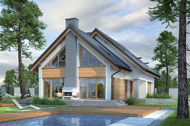 projekt domu M210f Jasna przestrzeń - wariant VI (z wentylacją ...